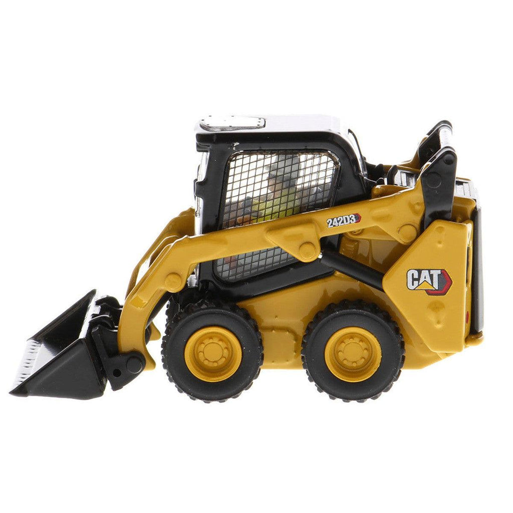 1/50 Scale Toy Diecast Caterpillar 242D3 Wheeled Skid Steer Loader