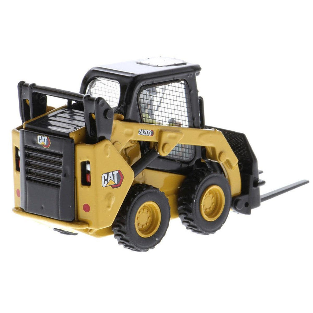 1/50 Scale Toy Diecast Caterpillar 242D3 Wheeled Skid Steer Loader