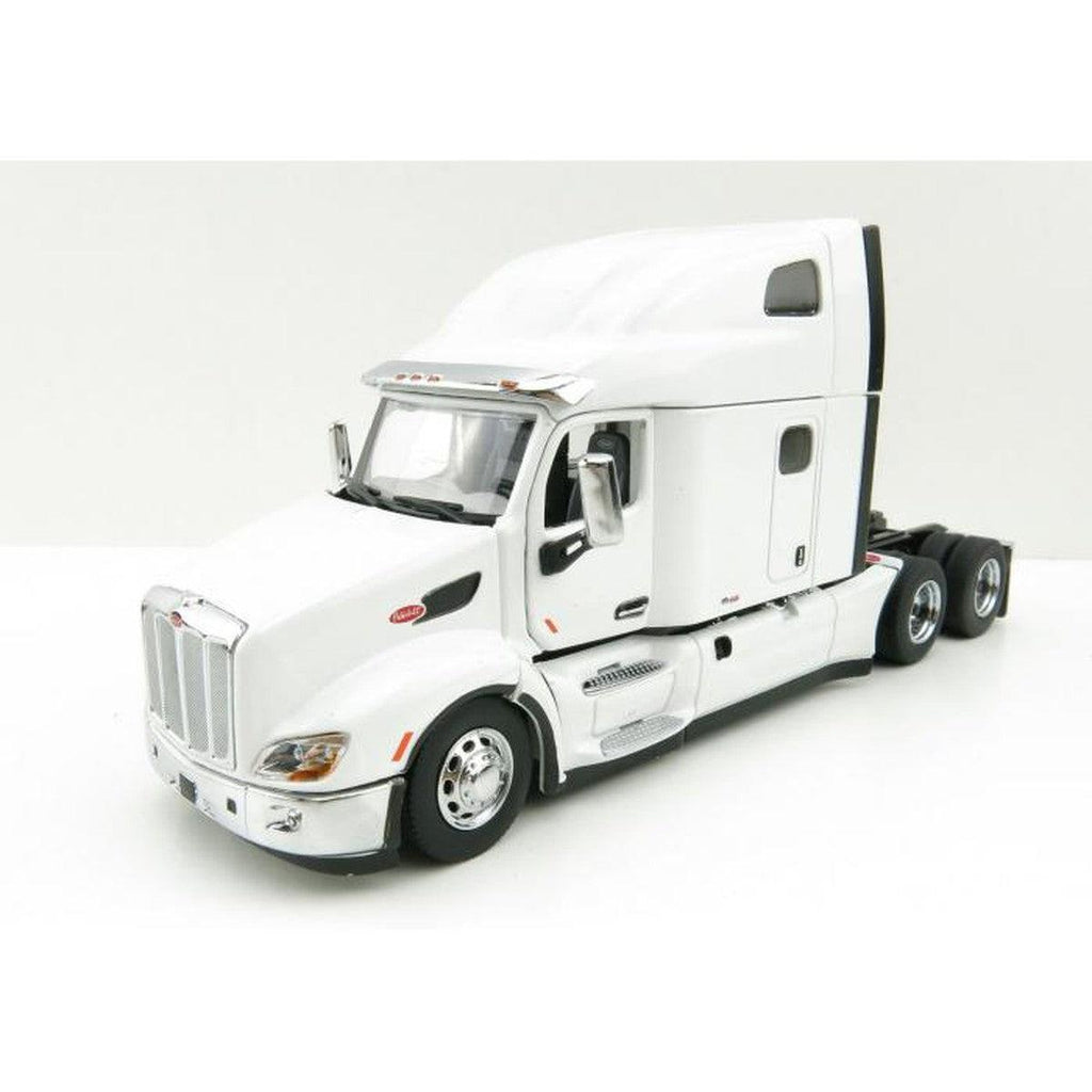 1/50 Scale White Peterbilt Tractor Semi Truck - Diecast With UltraLoft
