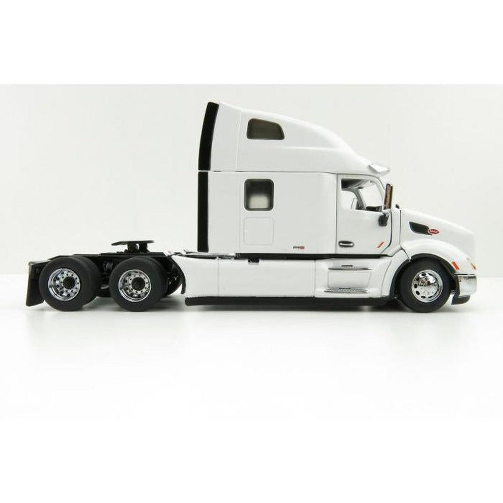 1/50 Scale White Peterbilt Tractor Semi Truck - Diecast With UltraLoft
