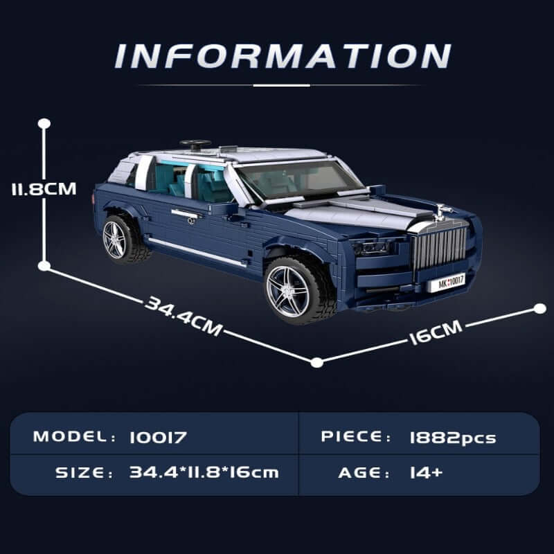 1882 Piece Classic Cullinan Car Model Set