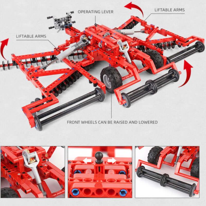 2596 Piece Technical Remote Farm Tractor Model Set