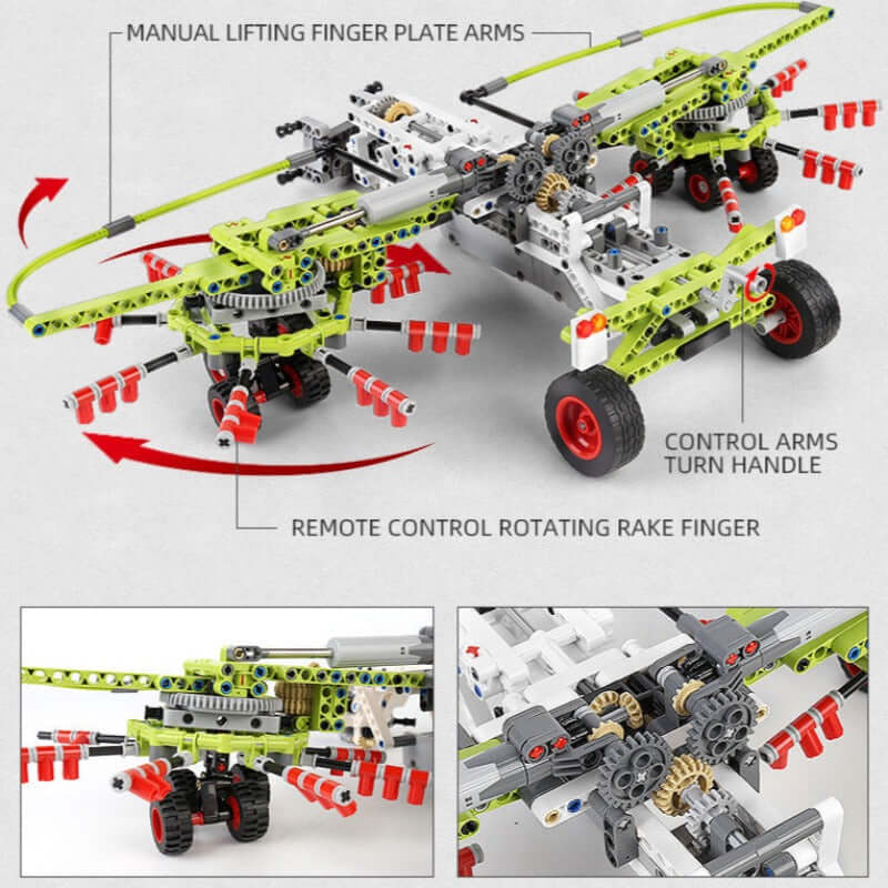 2596 Piece Technical Remote Farm Tractor Model Set