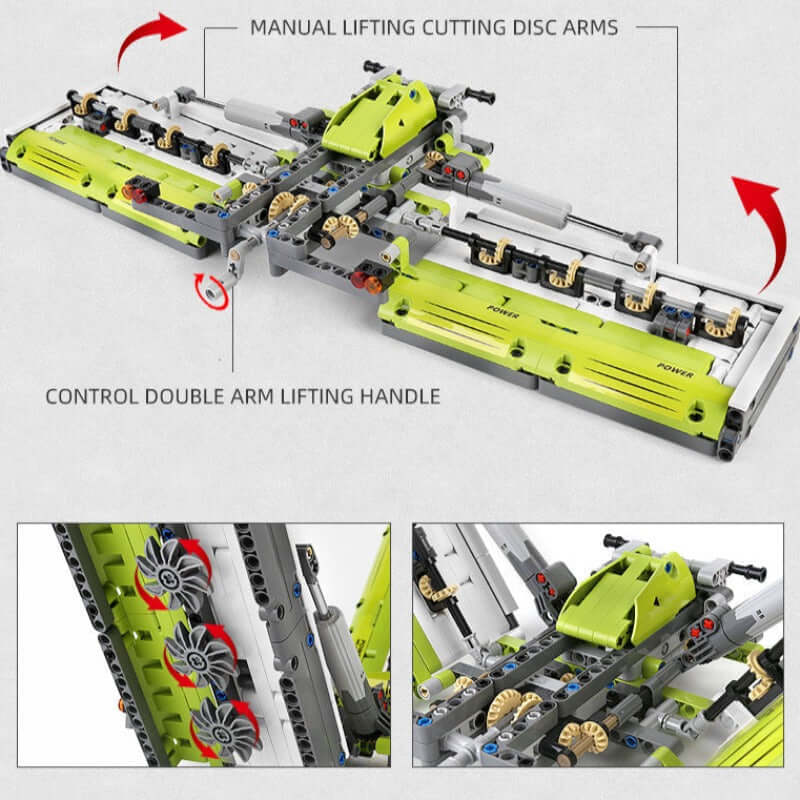 2596 Piece Technical Remote Farm Tractor Model Set