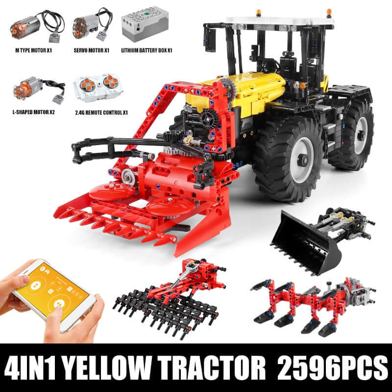 2596 Piece Technical Remote Farm Tractor Model Set