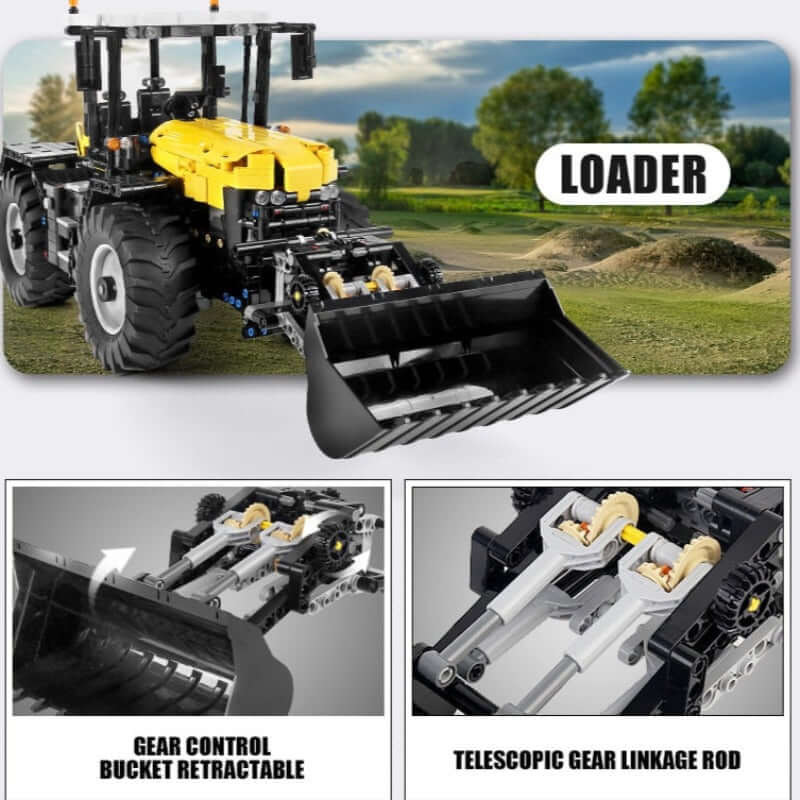 2596 Piece Technical Remote Farm Tractor Model Set