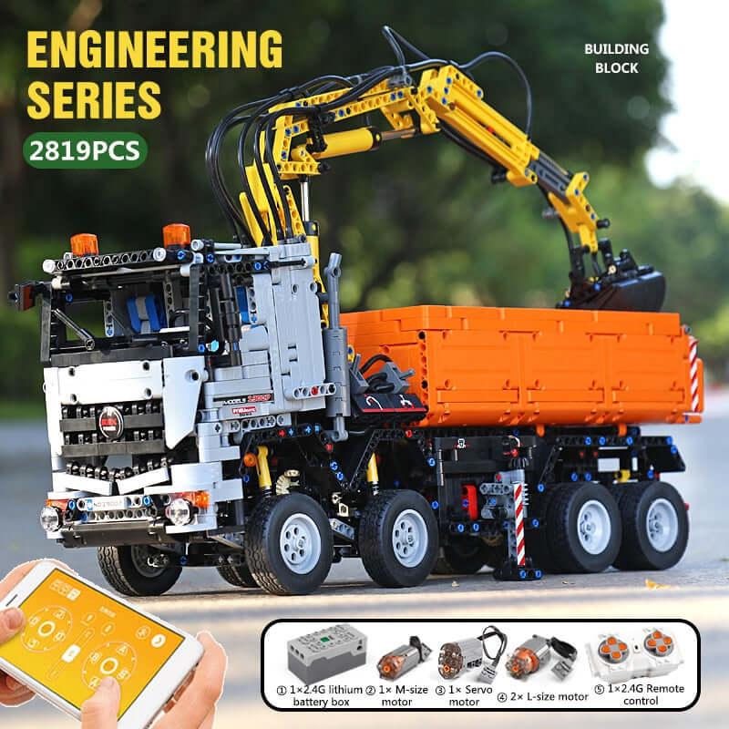 2819 Piece Technical Remote Control Construction Boom Truck Model Set