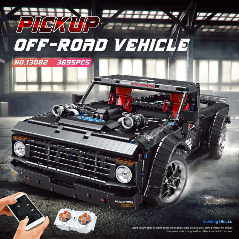 3695 Piece Technical Remote Control Low Rider Truck Model Set