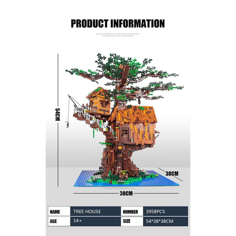 3958 Piece Lighted Jungle Tree and Treehouse Model Set