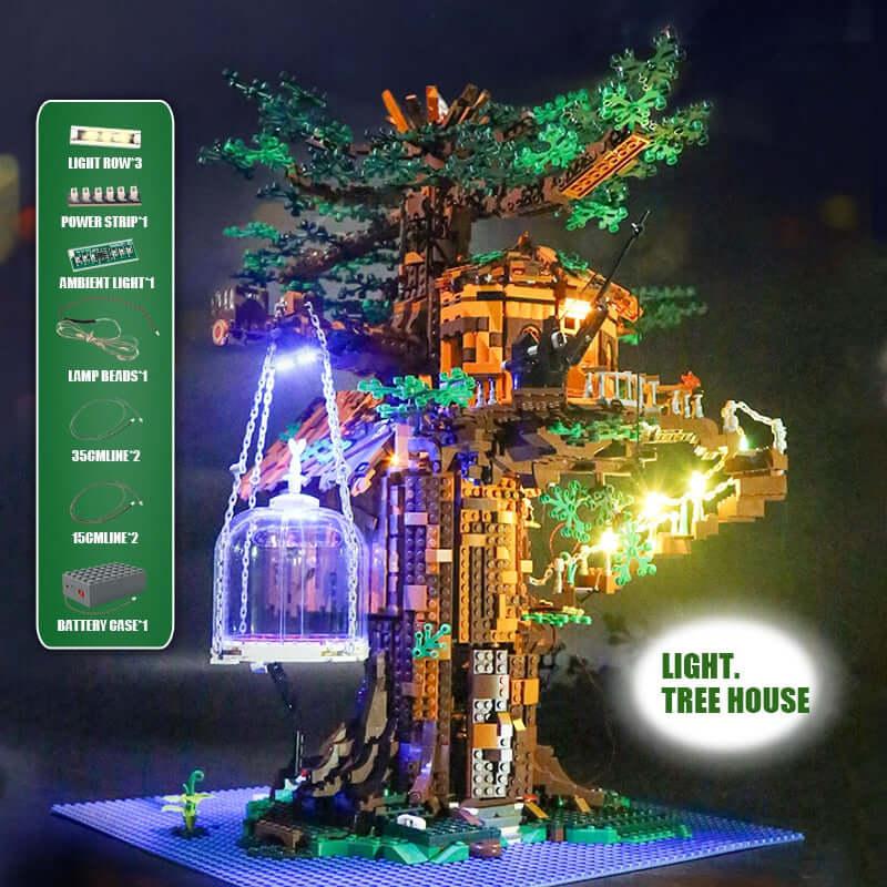 3958 Piece Lighted Jungle Tree and Treehouse Model Set