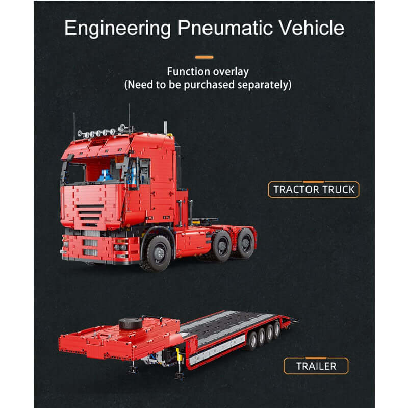 8193 Piece Technical Remote Control Tractor Truck and Trailer Model Se