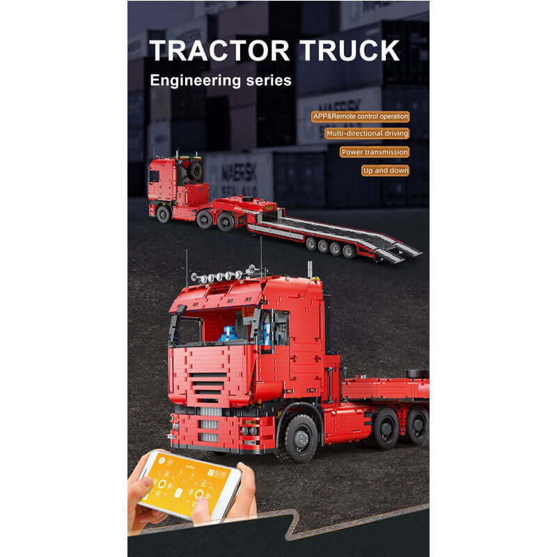 8193 Piece Technical Remote Control Tractor Truck and Trailer Model Se