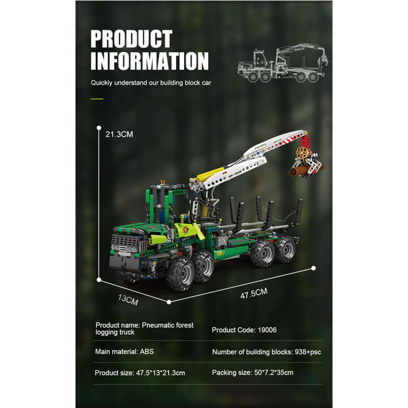 938 Piece Technical Remote Control Log Loader Model Set