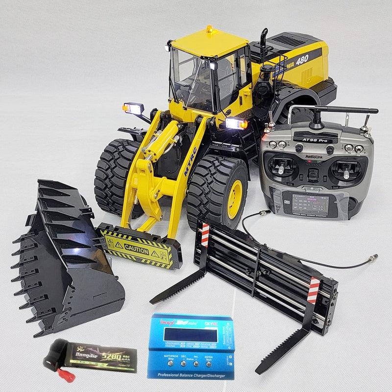 1/14 Komatsu Remote Control Metal Hydraulic Loader Wheeled