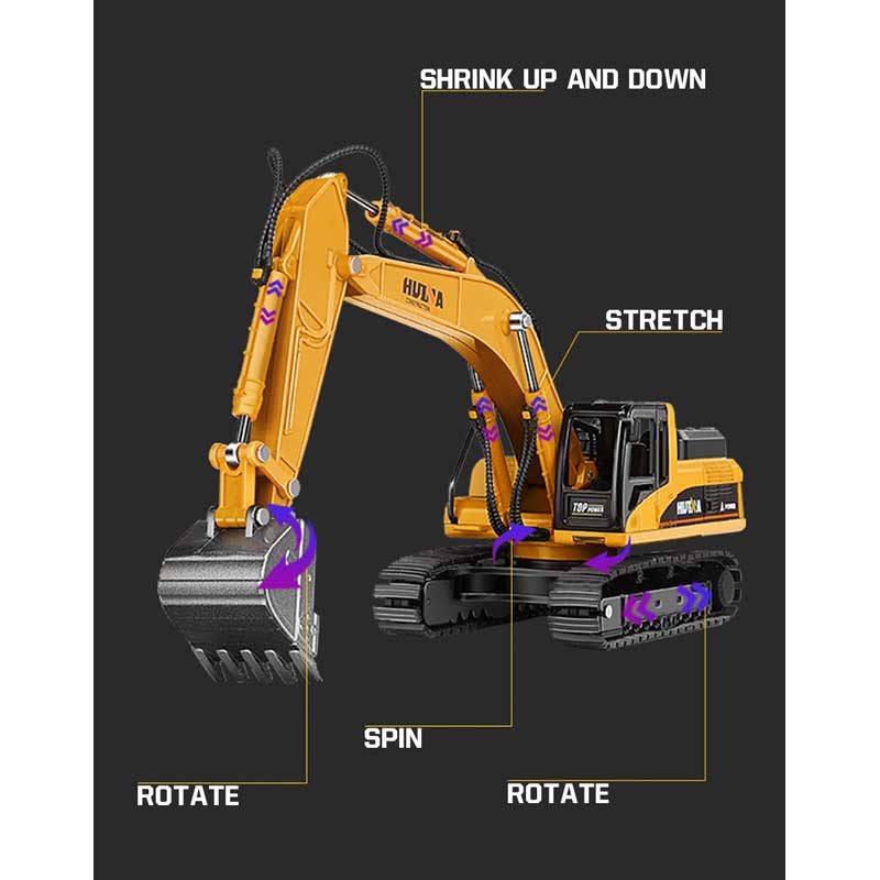 1/50 Scale Diecast Excavator Toy