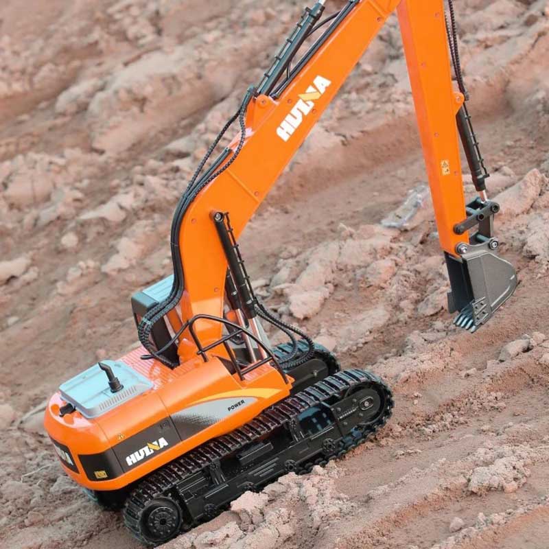 1/14 Scale 15 Channel Extended Boom Rc Excavator Toy Model Set