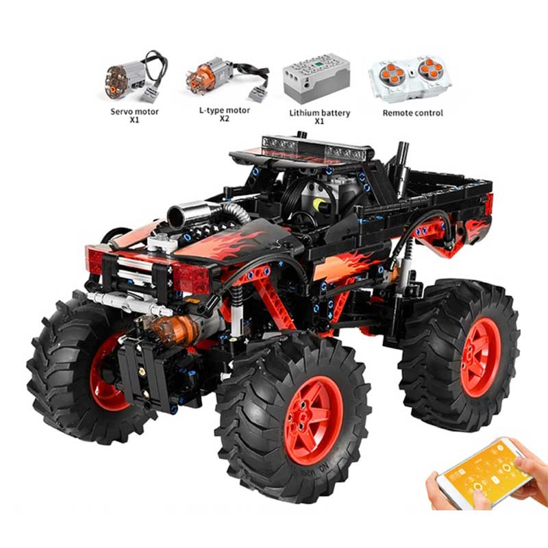 889 Piece Technical Monster Truck Remote Control Set