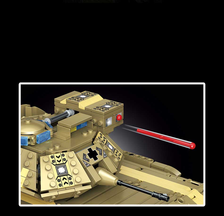 1763 Piece Technical M2A2 Remote Control WW2 Tank Set