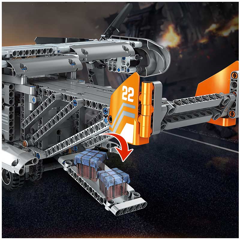 588 Pcs Remote Control V-22 Osprey Air Transporter Set