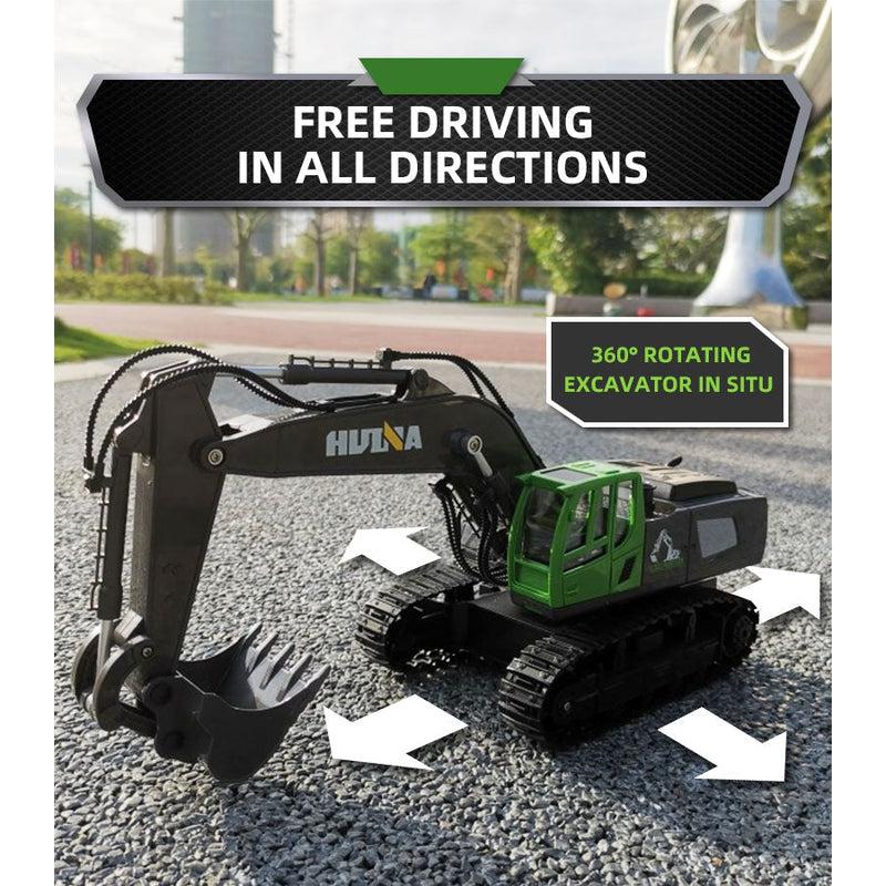 1/18 Scale Mini RC Excavator 11 Channel 2.4Ghz Plastic Kit